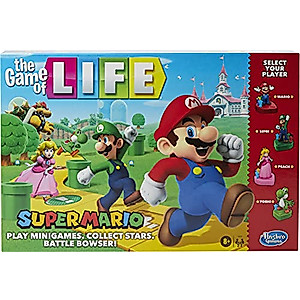 Hasbro Gaming The Game of Life: Super Mario Edition Board Game for Kids Ages 8 and Up, Play Minigames, Collect Stars, Battle Bowser
