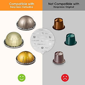 Aieve Aluminum Foil Seals Lid for Reusable Nespresso Pods Vertuo Compatible with Nespresso Refillable Capsule (120Pcs)