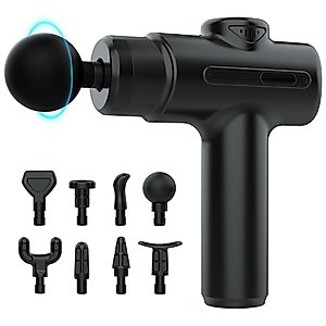 Kelices Massage Gun Deep Tissue Percussion Massager for Athletes,Handheld Body Back Muscle Massager with 8 Massage Heads