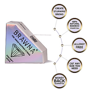 BRAWNA [ Upgraded Version ] 30 Meters White Brow Mapping string for Eyebrow Measuring - Microblading Supplies - PMU Kit - Pre inked Mapping Thread