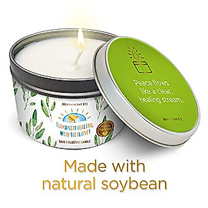 MAGNIFICENT 101 Pure White Sage Collective Candle Smudge Candle for House Energy Cleansing, Banishes Negative Energy - Natural Soy Wax Tin Candle (Humanity Healing with The Planet)