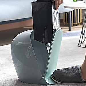 Bathroom Trash Can Foot Trash Can Tiltable with Lid Inner Bucket Removable ABS Trash Can Kitchen Bathroom Living Room Large Trash Can 10.92Gal Wastebasket (Color : Brass)