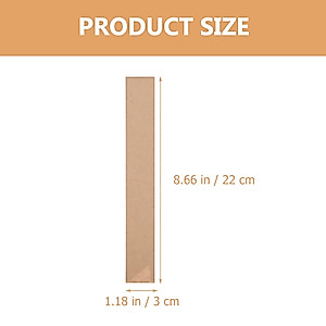 Cabilock 200Pcs Kraft Paper Chopsticks Sleeve Portable Chopsticks Pack Reusable Chopsticks Cover Paper Chopstick Bog Pouch for Straws Cutlery Spoon 22cm