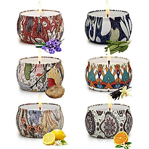 Scented Candles Gifts for Women, 6 Pack 4.4 Oz Candles for Home Scented, Aromatherapy Candle Gift Set, Natural Soy Wax Relaxing Candle for Birthday, Valentines, Mom, Women and Men