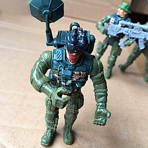 Lynkaye 6 Pcs Soldier Action Figure Toy Army Men with Weapon Accessories/SWAT Team Figure Military Playset for Boys Girls, Great Gift as Christmas, Birthday (6 Modern Soldier)