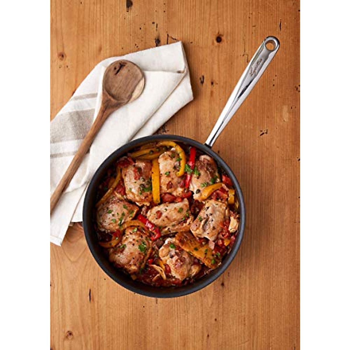 Lagostina Nera Hard Anodized Nonstick 10-Inch/12-Inch Fry Pan Cookware Set, Dishwasher Safe,Grey