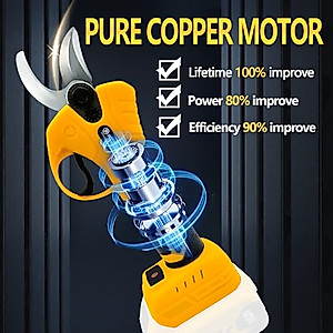 Electric Pruning Shears for Dewalt 20V Battery - PEDONY 1.2 Inch (30mm) Cutting Diameter Cordless Electric Pruners for Tree Branch, Replacement Blade Set (Tool Only)