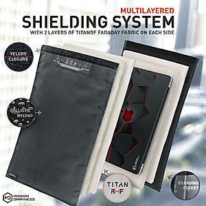 Mission Darkness Non-Window Faraday Bag for Laptops // Device Shielding for Law Enforcement & Military, Executive Privacy, Travel & Data Security, Anti-Hacking Anti-Tracking Anti-Spying Assurance