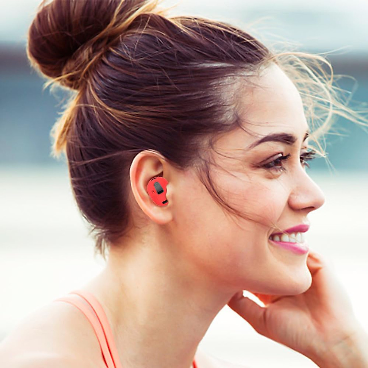 Zotech 5 Pair Anti-Slip Silicone Protective Cover Compatible with Google Pixel Buds Pro [NOT Fit in Case]（Black, White, Orange, Red and Purple