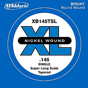 D'Addario XB145TSL Nickel Wound Bass Guitar Single String, Super Long Scale Tapered