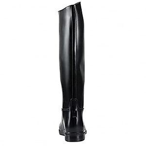 Horze Chester Unisex Adult Sturdy Rubber Equestrian Horse Riding Tall Dress Boots - Black - 7.5