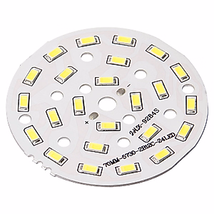 Bettomshin LED Chip Bulb, 300mA 12W Super Bright High Power 36-42V 6500K 5730 Aluminum LED Bulb 70mm Dia for Floodlight Lamp