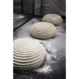 Bread Banneton 1kg (Rounde 8.6 x 3.5 inches) Willow Proofing Basket Best Bakery Themed Gifts For Women With Linen Liner Covers