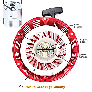 Recoil Pull Starter and Start Cup Assembly Replaces for Honda GX340 GX390 GX610 GX620 Generator 188/190f Lawn Mower Garden Machinery Parts