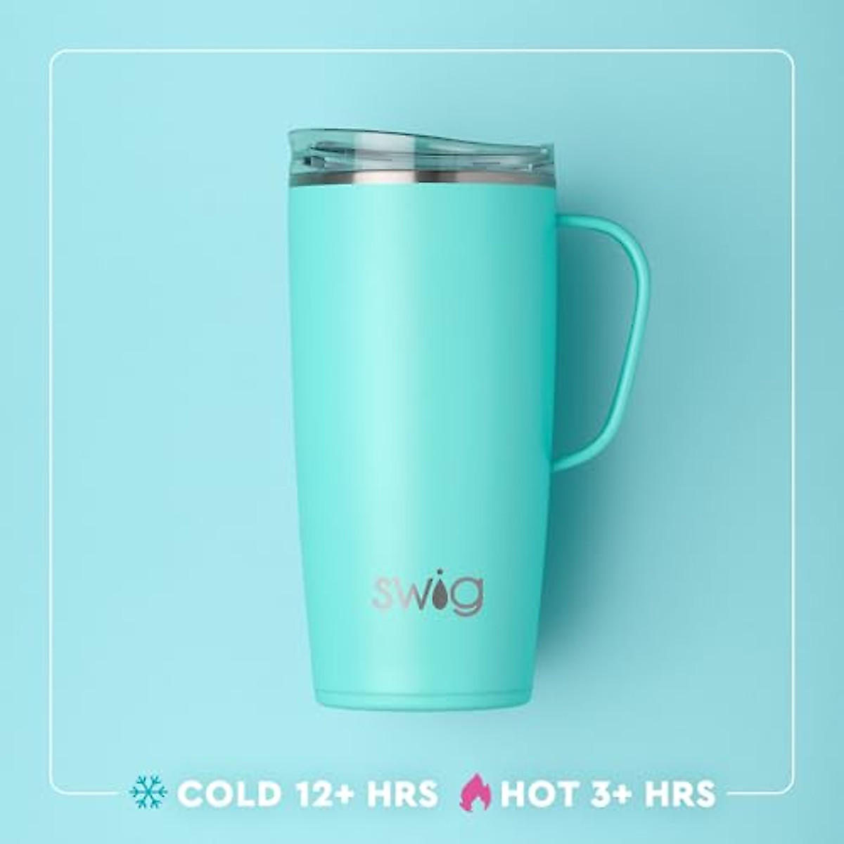 Swig Life Fresh Cut XL Set, 32oz Triple Insulated Tumbler with Lid + 22oz Travel Mug with Handle and Lid, Stainless Steel, Dishwasher Safe, Cup Holder Friendly Coffee Mugs