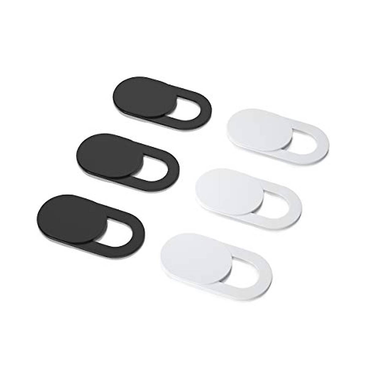 Webcam Cover, Camera Cover Slide, Laptop Camera Cover Slide, Smartphone Webcam Sticker,Camera Blocker Protect Privacy Perfect Laptop Camera Cover for Phone, Tablet, Laptop 6 Pack (3 Black+3 White)