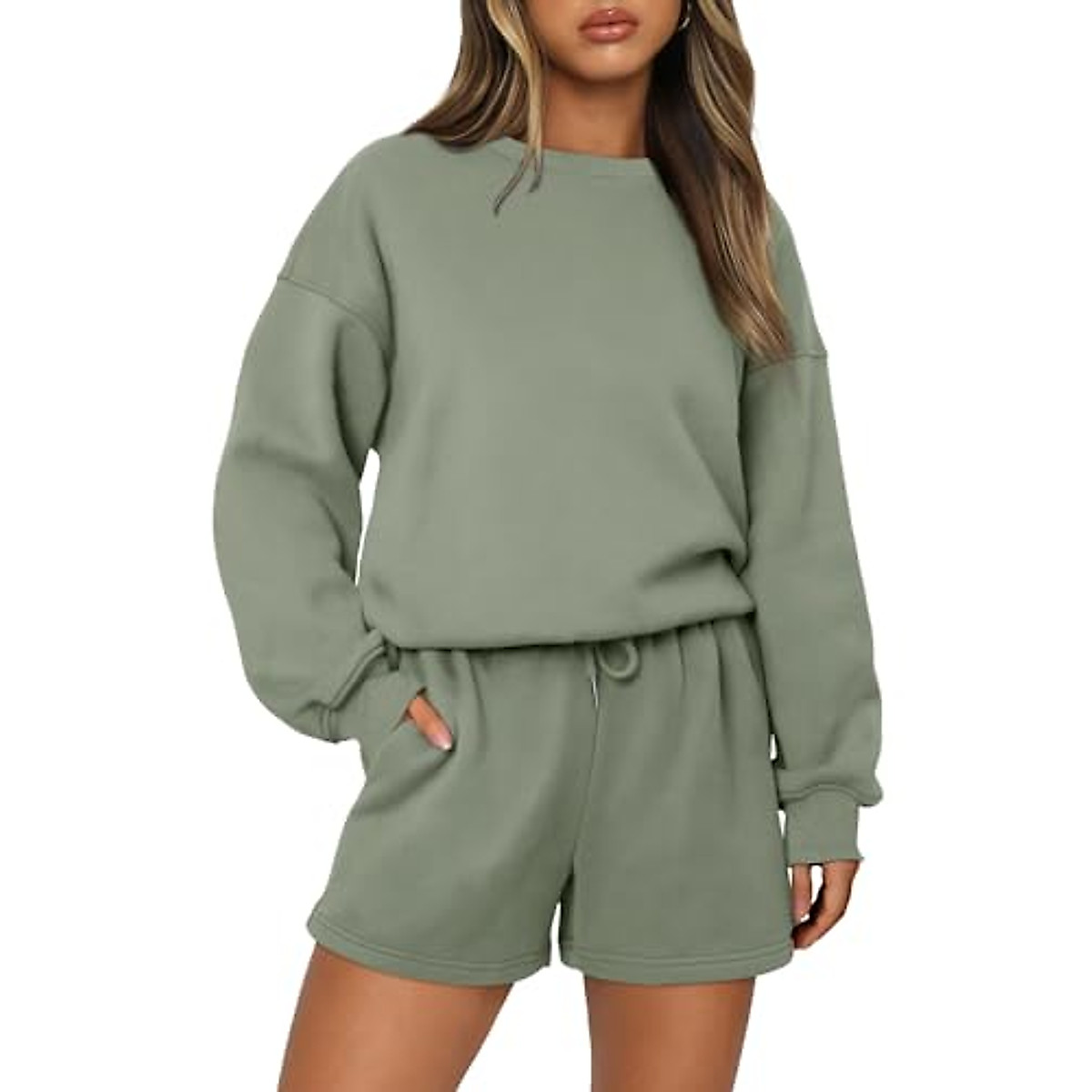 AUTOMET Womens Two Piece Outfits 2 Piece Lounge Matching Sets Sweatsuits Soft Shorts Fashion Fall Clothes Sweatshirts Hoodies