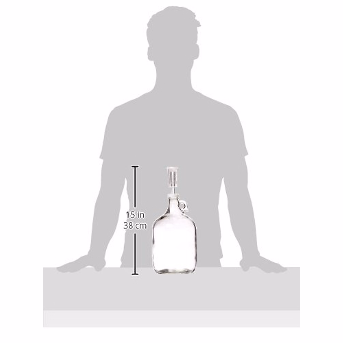 FastRack Glass Wine Fermenter Includes Airlock, 1 gallon Capacity, clear (B00BEYREIW), 1 Count (Pack of 1)