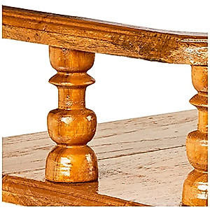 GABUR ThaiArtCraft Buddha Shelf Statue Stand Wall Rack Teak Wood Asian Style 10 Inches