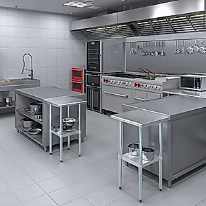 20" X 20" Stainless Steel Work Table | Metal Food Prep Table | NSF | for Home & Business