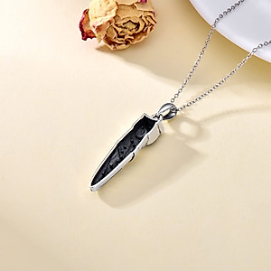 ONEFINITY Owl Necklace Sterling Silver Owl Pendant Oxidized Vintage Viking Owl Wiccan Jewelry Gift for Women