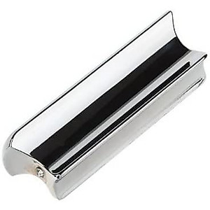 Stainless Steel Hawaii Electric Guitar Guitar Bass Lap Slide Bar Stick Silver Tone (Silver)