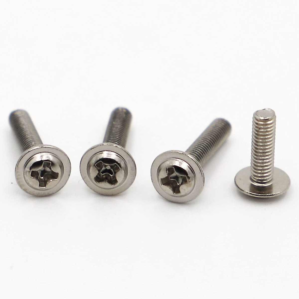 Wood Screw M2 M2.5 M3 M4 M5 Nickel Plating Pan Head Cross Recessed Screws for Computer Floppy DVD ROM Motherboard (Length : 8mm, Size : M2.5 50pcs)