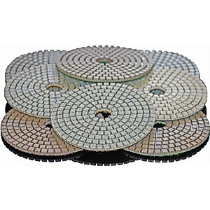 STADEA 4" Diamond Wet Polishing Pads for Wet Polisher Concrete Stone Polishing: Grit 30 grinding wheel