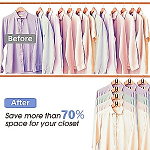 100Pcs Clothes Hanger Connector Hooks, Cascading Hangers Space Saving Plastic Hanger Hooks Space Saver Hanger Extender Clips for Velvet Wooden Plastic Metal Hangers Heavy Duty Clothes Closet, Black