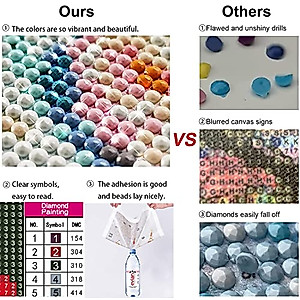 Louts Diamond Art Painting Kits for Adults - Full Drill Diamond Dots Paintings for Beginners, Lotus Butterfly Round 5D Paint with Diamonds Pictures Gem Art Painting Kits DIY Adult Crafts 12x16inch