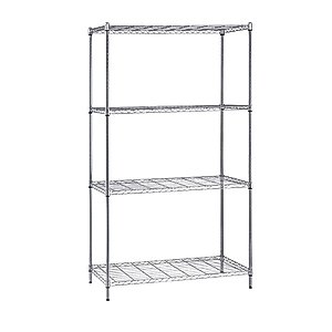 Quantum Storage Systems WR63-2448C Starter Kit Wire Shelves Chrome 4 Shelves 63" H x 48" W x 24" D