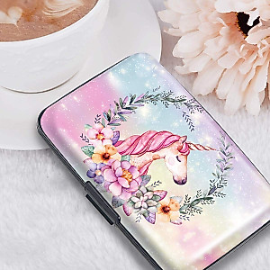 Coco Rossi Mini Credit Card Holder for Women,RFID Blocking Slim Hard Card Case ID Case Travel Wallet