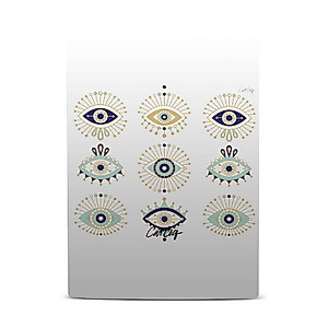 Head Case Designs Officially Licensed Cat Coquillette Blue Gold Art Mix Vinyl Faceplate Sticker Gaming Skin Case Cover Compatible with Sony Playstation 5 PS5 Digital Edition Console