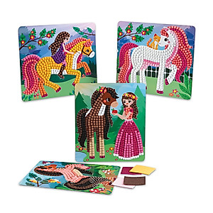 ORB 50993.0 Sticky Mosaics Horses, Multi, Brown/Yellow/Pink/Green, 12" x 2" x 10.75"