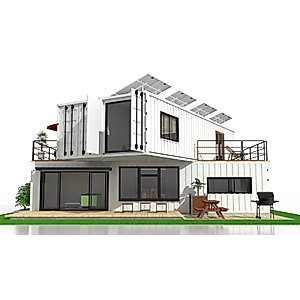 40FT Tiny Home for Adults to Live in, Portable Prefab House Customizable,Foldable Mobile Home with Steel Frame, Prefabricated Expandable Container House Modular Home, Tiny Home, prefab Home