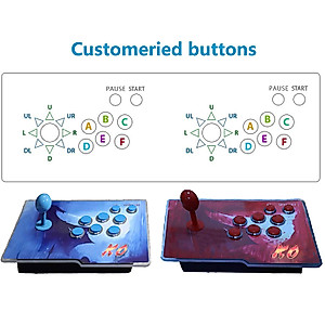 RegiisJoy Arcade Game Console 10000 Classic Games with WiFi Function, Pandora Box 18S Download/Save/Pause/Hide/Search Games, 1280x720,4 Players,3D Games