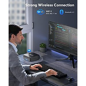 KAMRUI AK2 PLUS Mini PC, N100 Mini PC Windows 11, Intel 12th Alder Lake N100(Up to 3.4GHz), Mini Computers 16GB RAM 512GB SSD, Mini Desktop Computer 4K/WiFi/BT4.2, Micro PC Tower Ethernet for Office