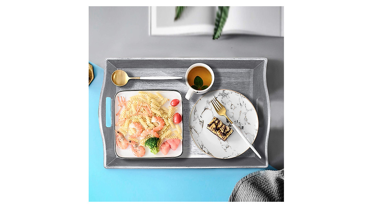 Stylish 3-Piece Nested Serving Trays with Handles