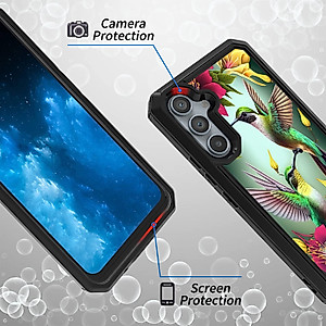 BPQOJB for Samsung A54 5G Case Galaxy A54 5G Case with Green Hummingbird Pattern for Men Women Dual Layer Hybrid Hard PC Soft TPU Shock Proof Protective Case for Samsung Galaxy A54 5G 6.4 inch 2023