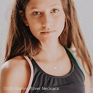 Turandoss S925 Sterling Silver Disc Initial Necklaces for Women, Dainty Hypoallergenic Initial Necklace Disc Letter Pendant S925 Sterling Silver Initial Necklaces for Women Gifts (B)