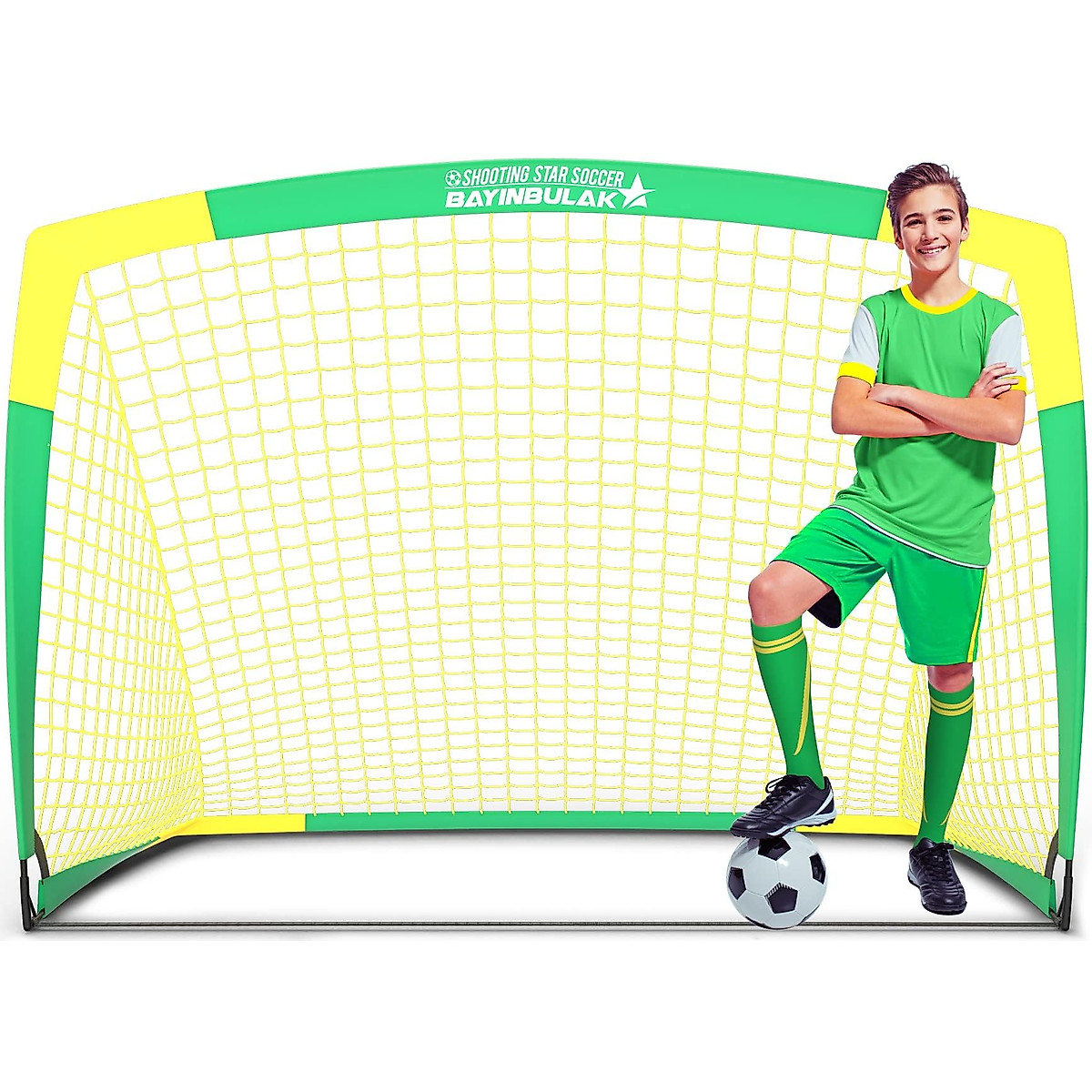 BAYINBULAK Soccer Goal Portable Soccer Net for Backyard Training 6.6'x3.3', 1 Pack