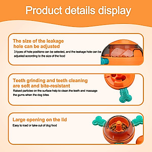 ZoeMeilil Puppy Teething Toys,Interactive Dog Toy for Treat Dispensing,Dog Birthday Gift,Puzzle Toy,Grinding Rubber Keeps Them Teeth Clean,6 Inch (Blue-Orange)