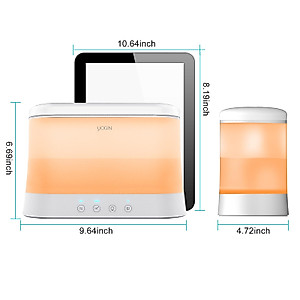 YOGIN humidifiers for Bedroom, 1.8L Ultrasonic Cool Mist Humidifiers for Home Baby Nursery & Plants,Top fill Humidifer with Night Light, Auto Shut Off, Easy Clean