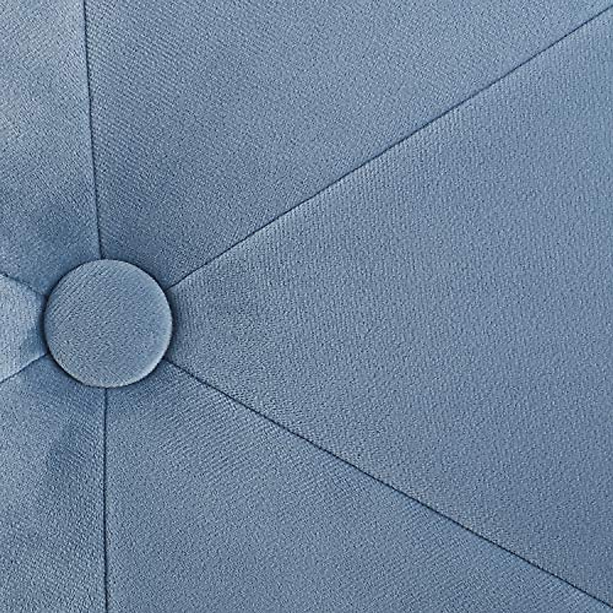 Linon Light Blue and Gold Vanity and Accent Talulah Stool