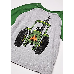 John Deere boys Big Tractor Tee Maternity Blouse, Heather Grey/Green, 3-4T US