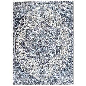Bellini Rugs Machine Washable Rug with Non Slip Backing, Living Room Rug, Kitchen Area Rug, Pet Friendly Area Rugs, Throw Rugs for Entryway, Home Floor Decor, 4' x 6'
