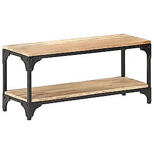 Coffee Table,Couch Table,Rustic Table,Side Table,Farmhouse Table,Living Room Table,Console Table,Vintage Style,Accent Table,for Home,Office,Living Room,Dining Room,35.4"x11.8"x15.7" Solid Mango Wood