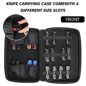 Knife Display Case,Pocket Knife Display Case,Knife Case Storage Box,Knife Holder with 42+ Slots,Folding Knive Sheath Bag Collection Carrier for Tactical Survival Knife,Outdoor,Kitchen,EDC Mini Knife