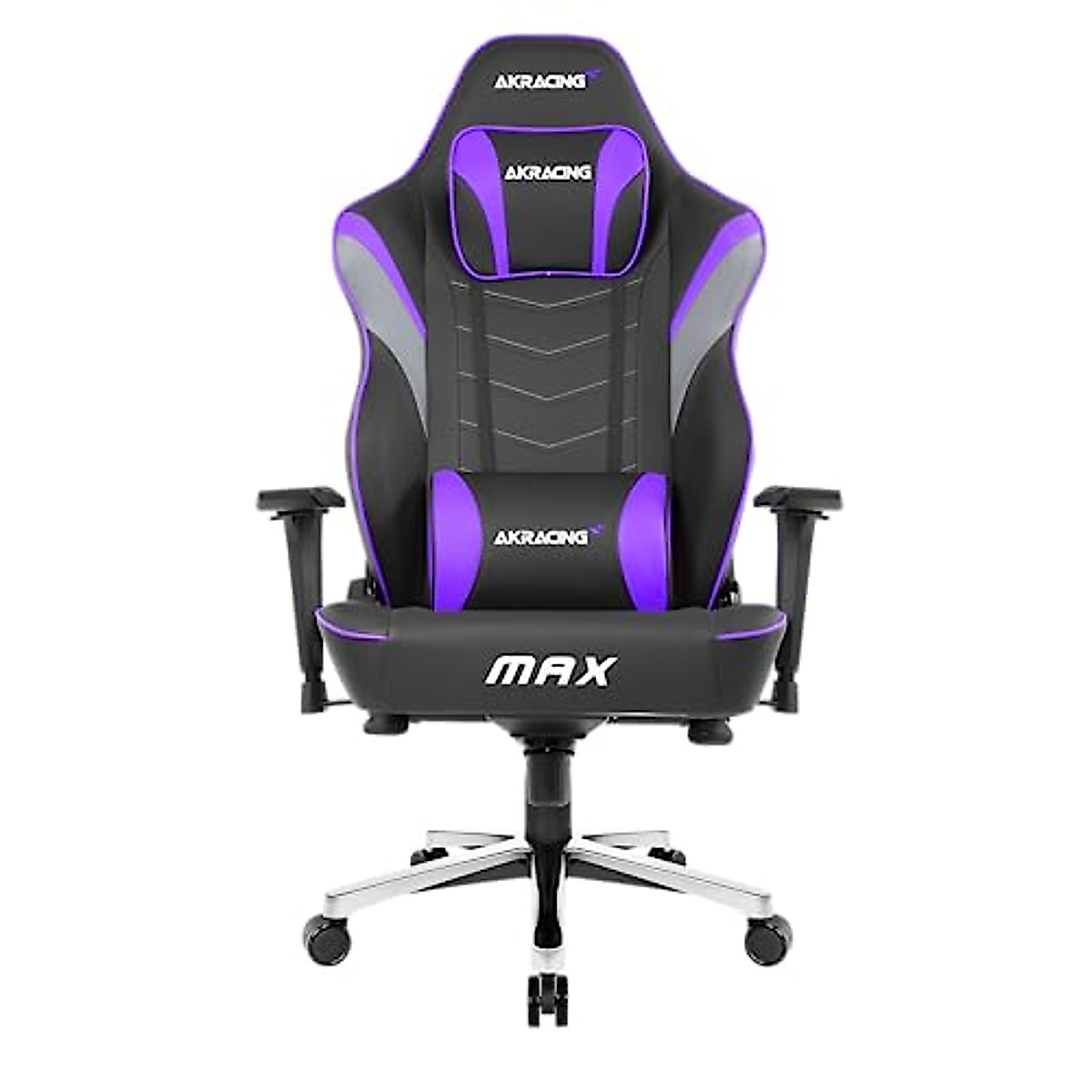 AKRacing Masters Series Max Gaming Chair with Wide Flat Seat, 400 Lbs Weight Limit, Rocker and Seat Height Adjustment Mechanisms - Indigo