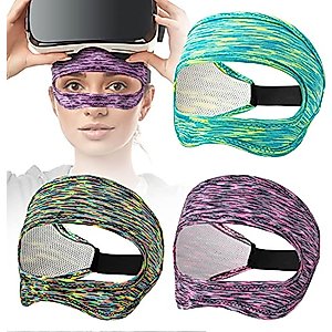 VR Sweat Band for Oculus Quest 2 Face Mask Eye Masks Face Cover for VR Workouts Supernatural VR Sweat Guard for Women Men(3pcs)